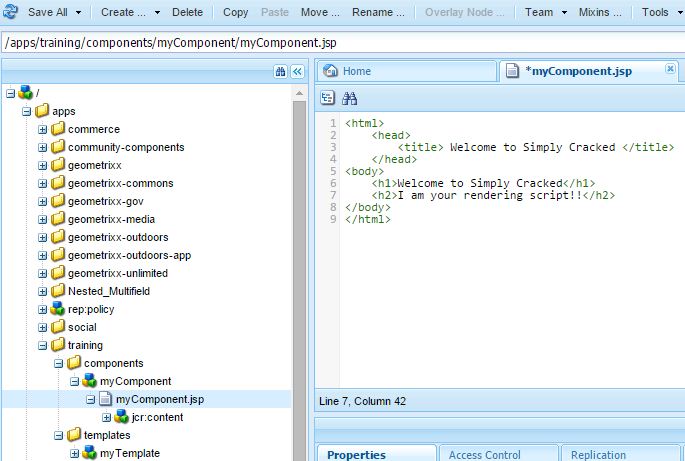Create A Rendering Script In Website In Cq5 Aemcq5tutorials Aem Cq5 7716