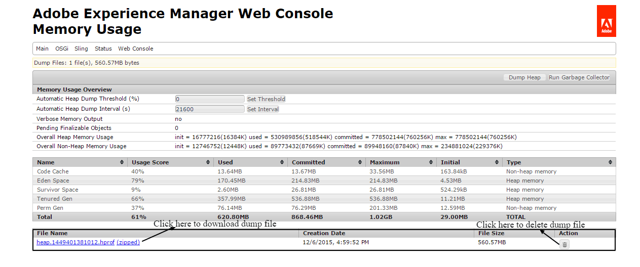 Download And Delete Thread Dump In Aem Aem Cq5 Tutorials