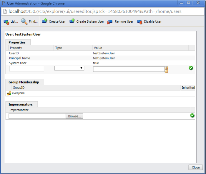 system_user_created_aem_6.1 – AEM CQ5 Tutorials