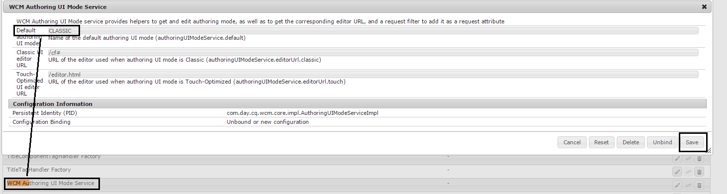 change touch ui to classic ui aem felix console – AEM CQ5 Tutorials
