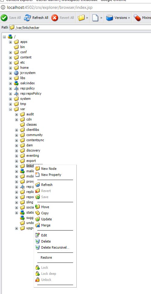 Disable Aem Link Checker Aem Cq5 Tutorials
