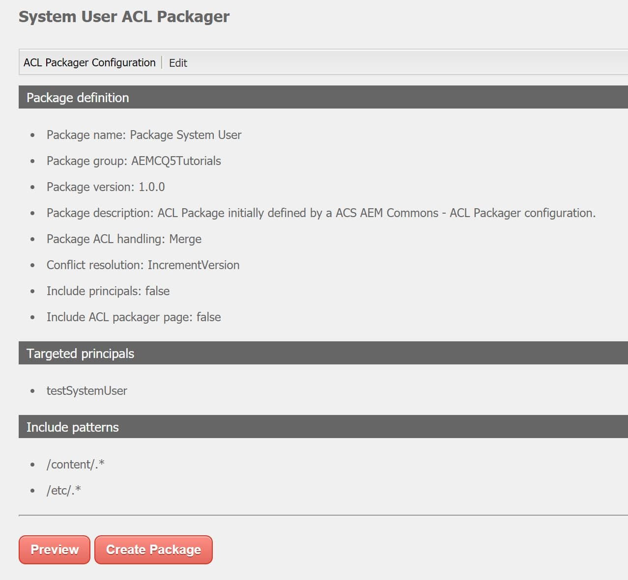 acl-packager-overview – AEM CQ5 Tutorials